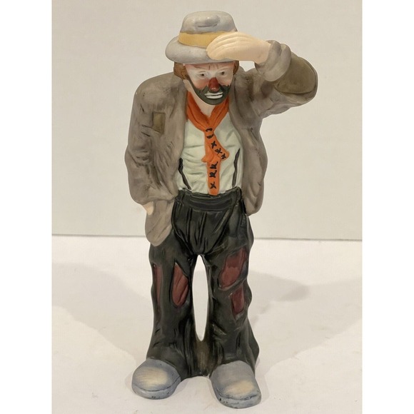 Flambro | Accents | 984 Emmett Kelly Jr Sad Hobo Clown Figurine Looking ...
